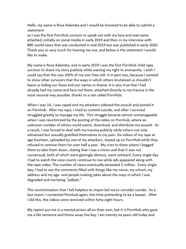 Rose Kalemba: A Survivor's Fight | PDF | Rape | Sex And The Law