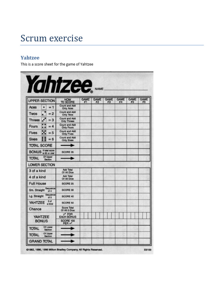Scrum Exercise | PDF