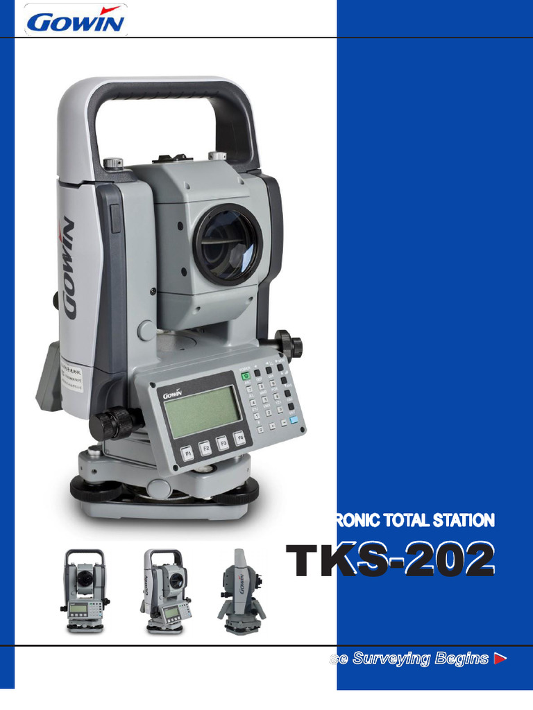 Gowin TKS-202 Total Station Overview | PDF | Surveying | Optics