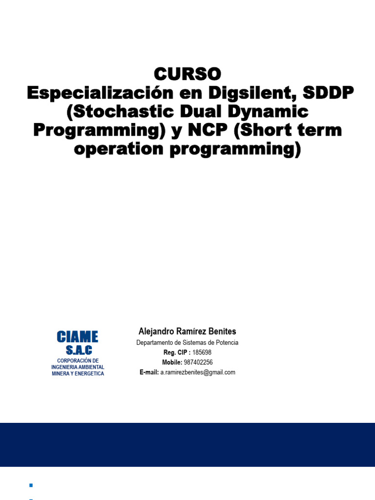 Curso en El Software Digsilent - Ensa | PDF | Ingenieria Eléctrica | Electricidad