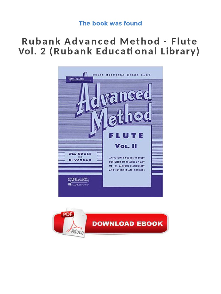 Rubank Advanced Flute Method Vol. 2 | PDF | Musical Instruments | Trombone