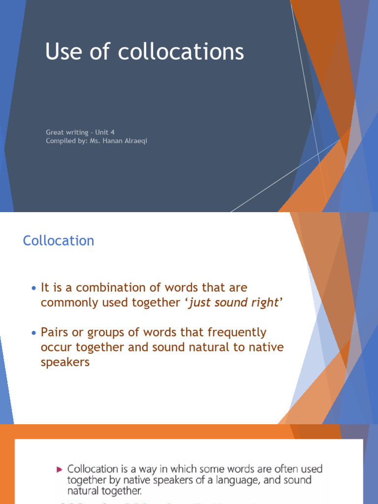 Understanding Collocations in Writing | PDF