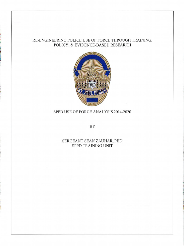 SPPD Use of Force Analysis 2014-2020 | PDF