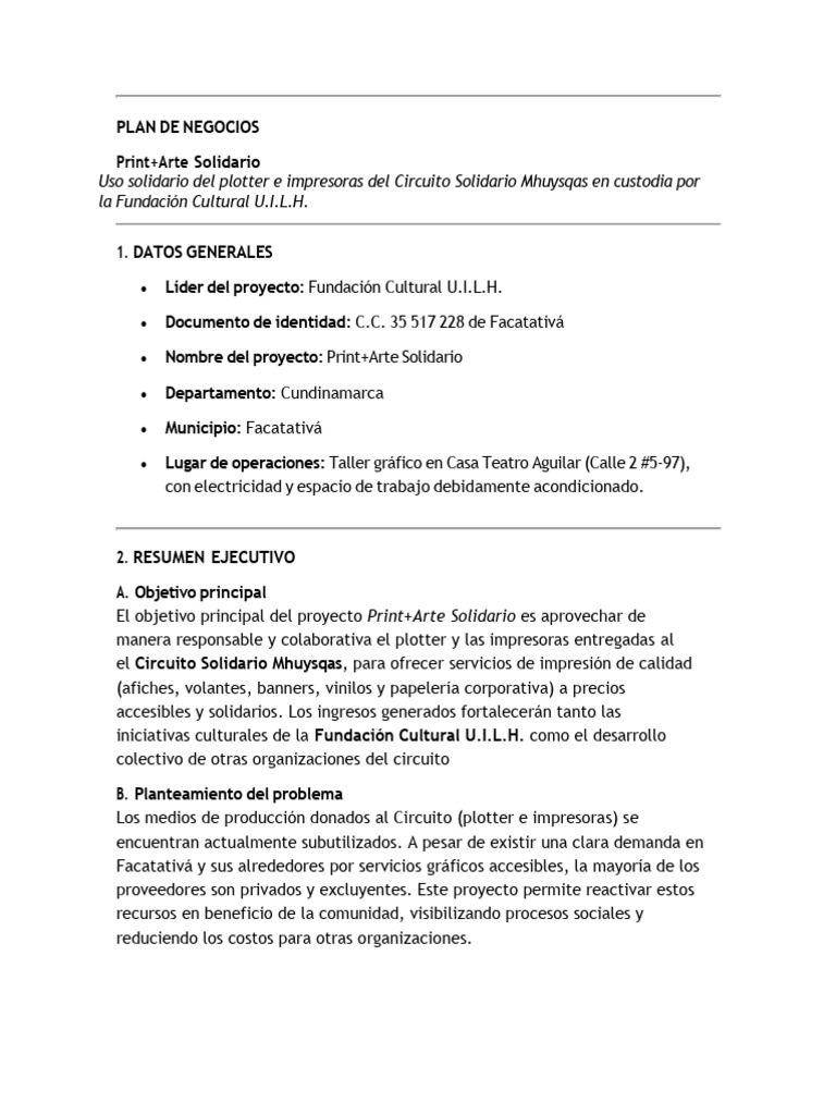 Plan Plotter Uilh | PDF | Economias