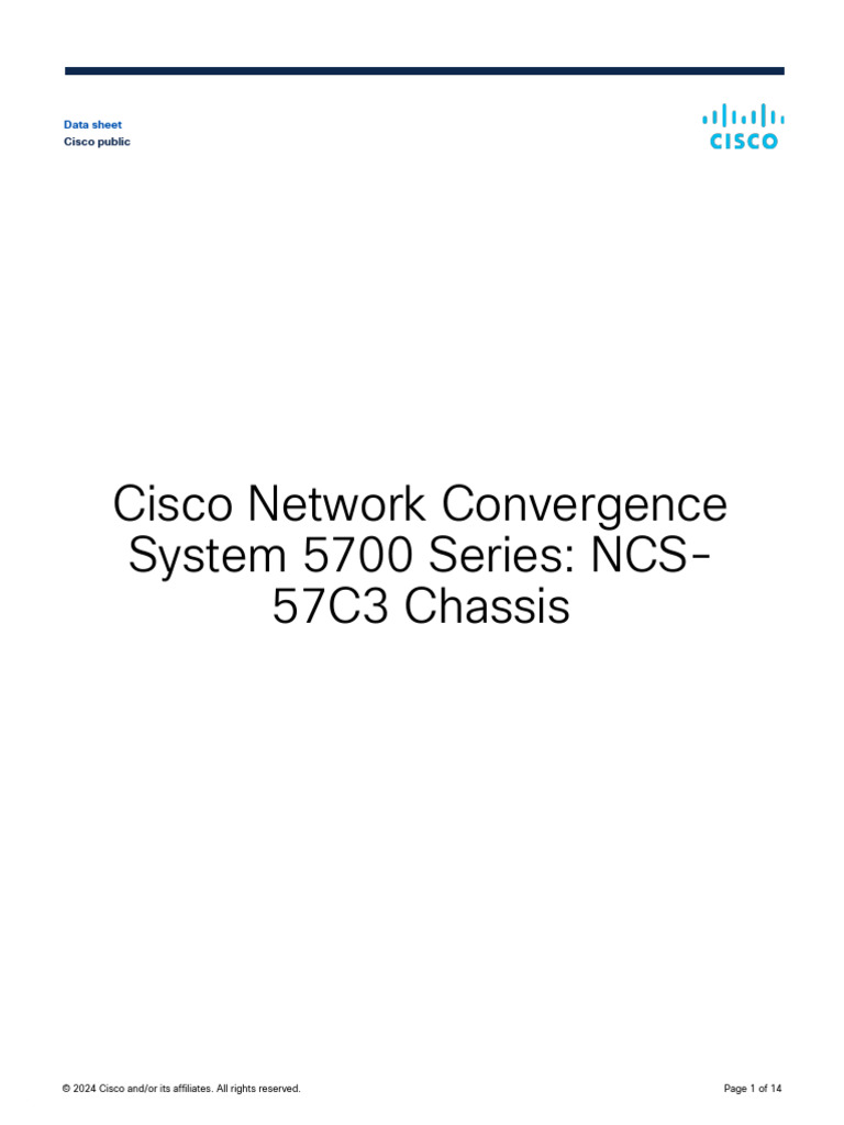 Ncs 57C3 Fixed Chassis Ds | PDF | Networking | Multiprotocol Label ...