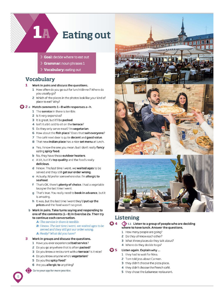 Roadmap B1+ Unit 1 | PDF