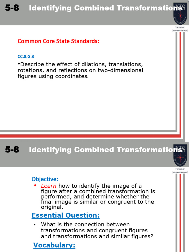 5.8 Identify Combined Transformations | PDF | Mathematical Objects ...
