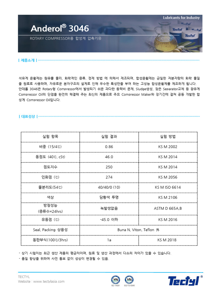 Anderol 3046 PDS KR | PDF