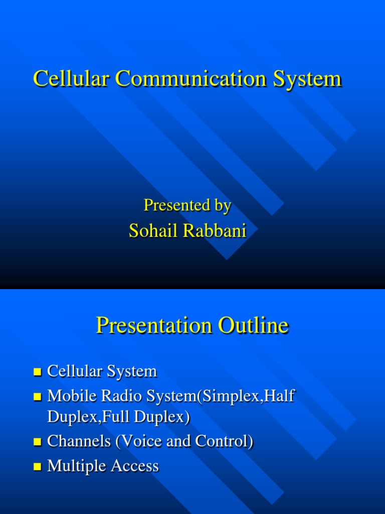 Overview of Cellular Communication Systems | PDF | Duplex ...