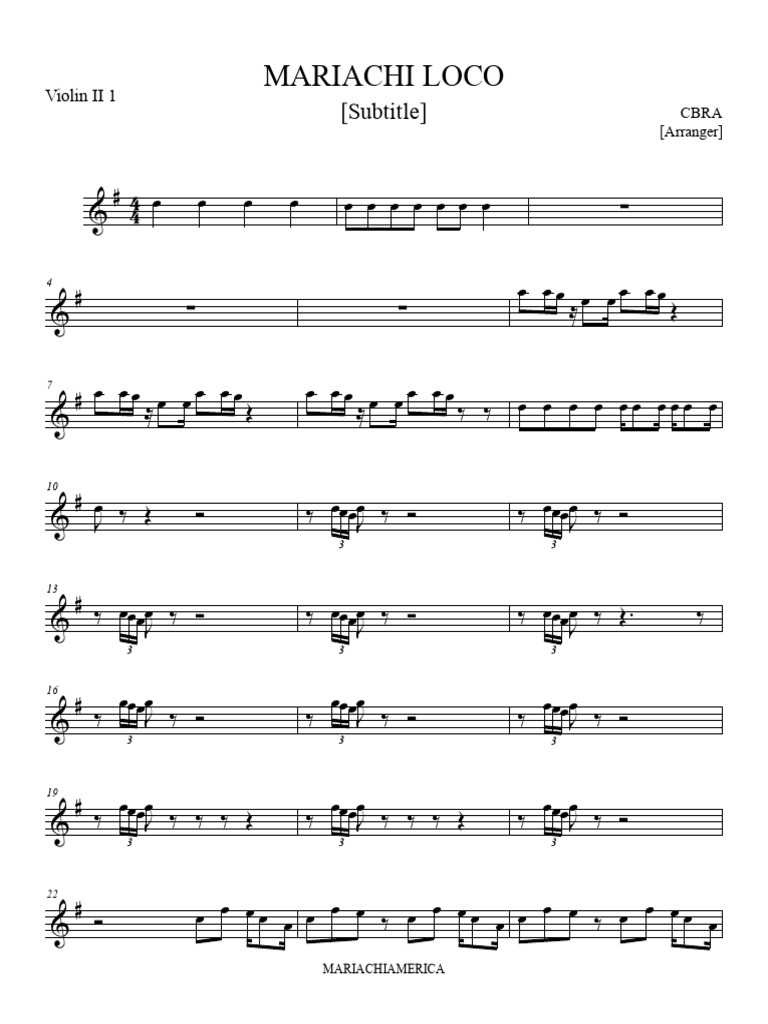 Violin 2 1 Mariachi Loco | PDF | Échecs