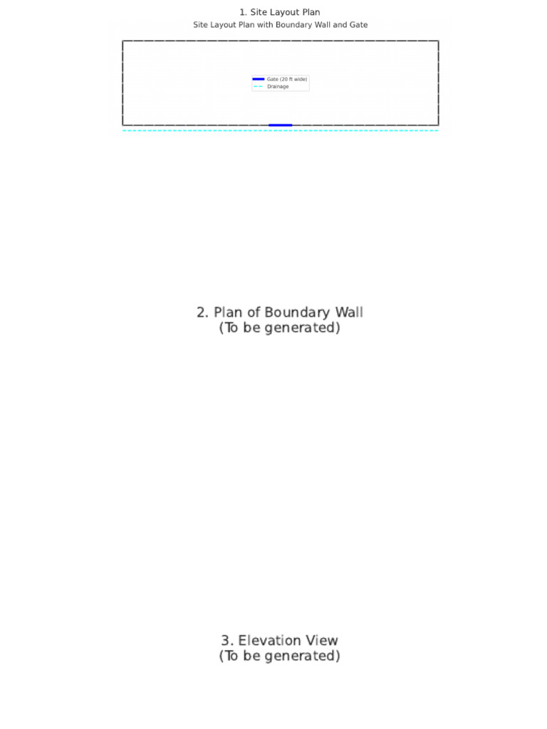 Boundary Wall Detail Drawings | PDF