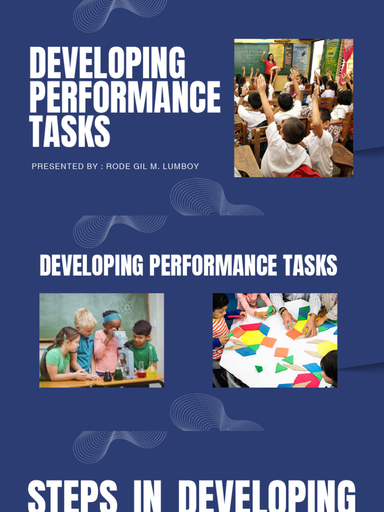 Developing Performance Tasks | PDF