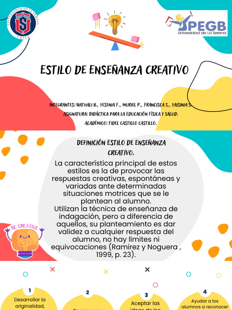 Estilo de Enseñanza Creativo en Educación Física | PDF