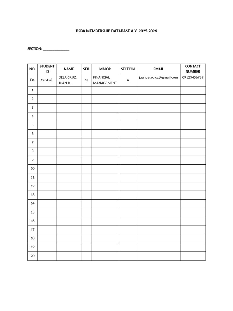 Format Membership Database Ay 2025 2026 Pdf 8229