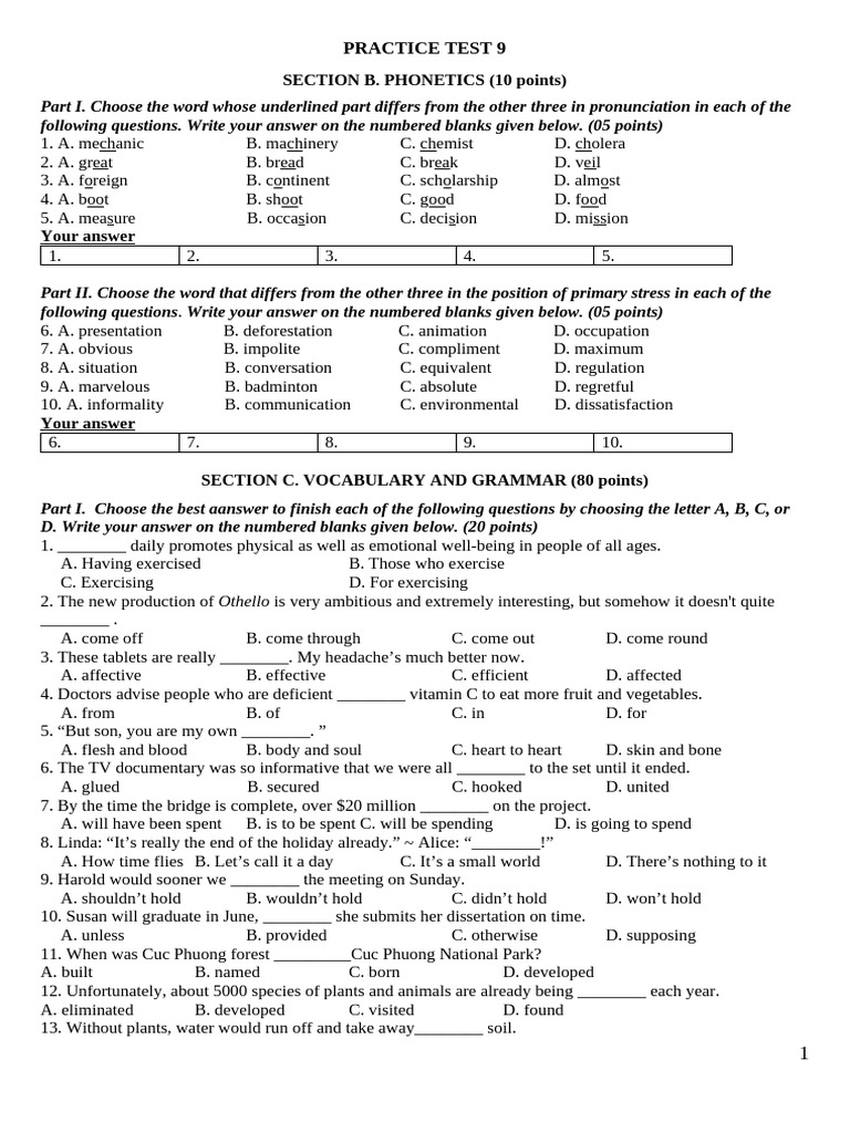 ĐỀ ÔN HSG SỐ 9 | PDF | Climate Change | Oceans