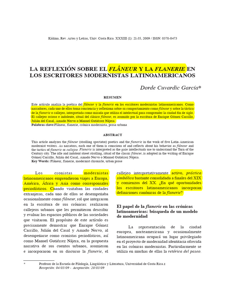 La Reflexión Sobre El Flaneur | PDF | Charles Baudelaire | Autobús
