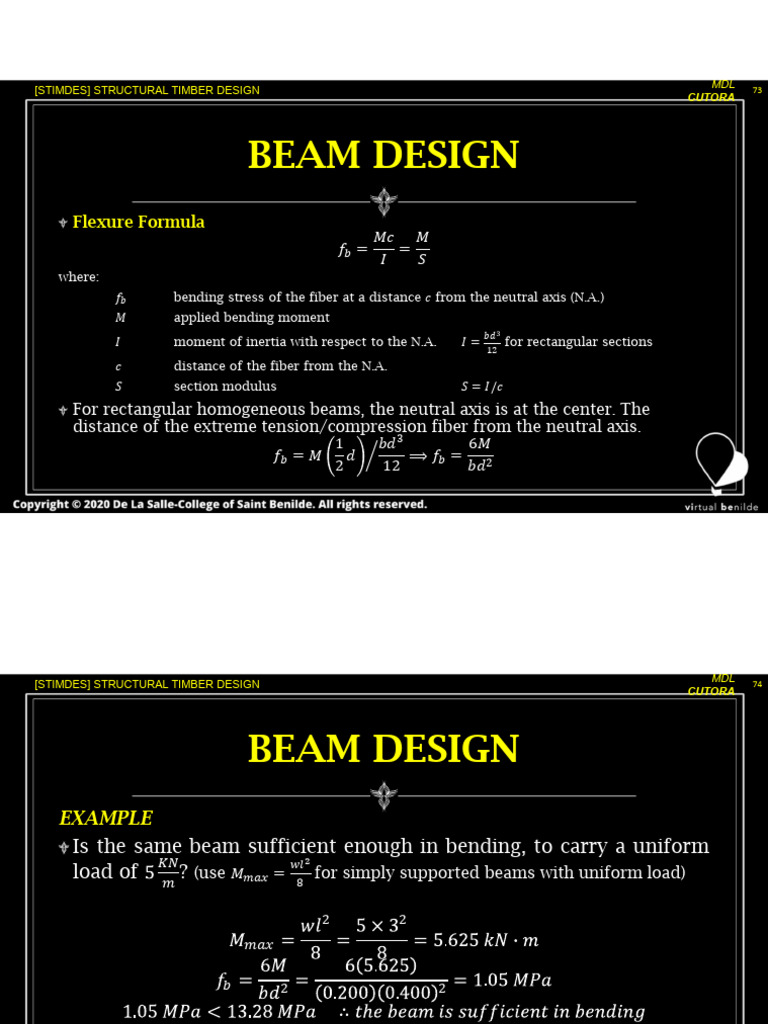 Timber Beam Design and Analysis Guide | PDF | Bending | Beam (Structure)