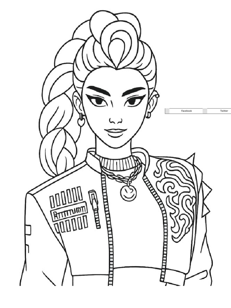 Dibujos Para Colorear Rumi (Las Guerreras K-pop) _ Dibujosparaimprimir.es | PDF