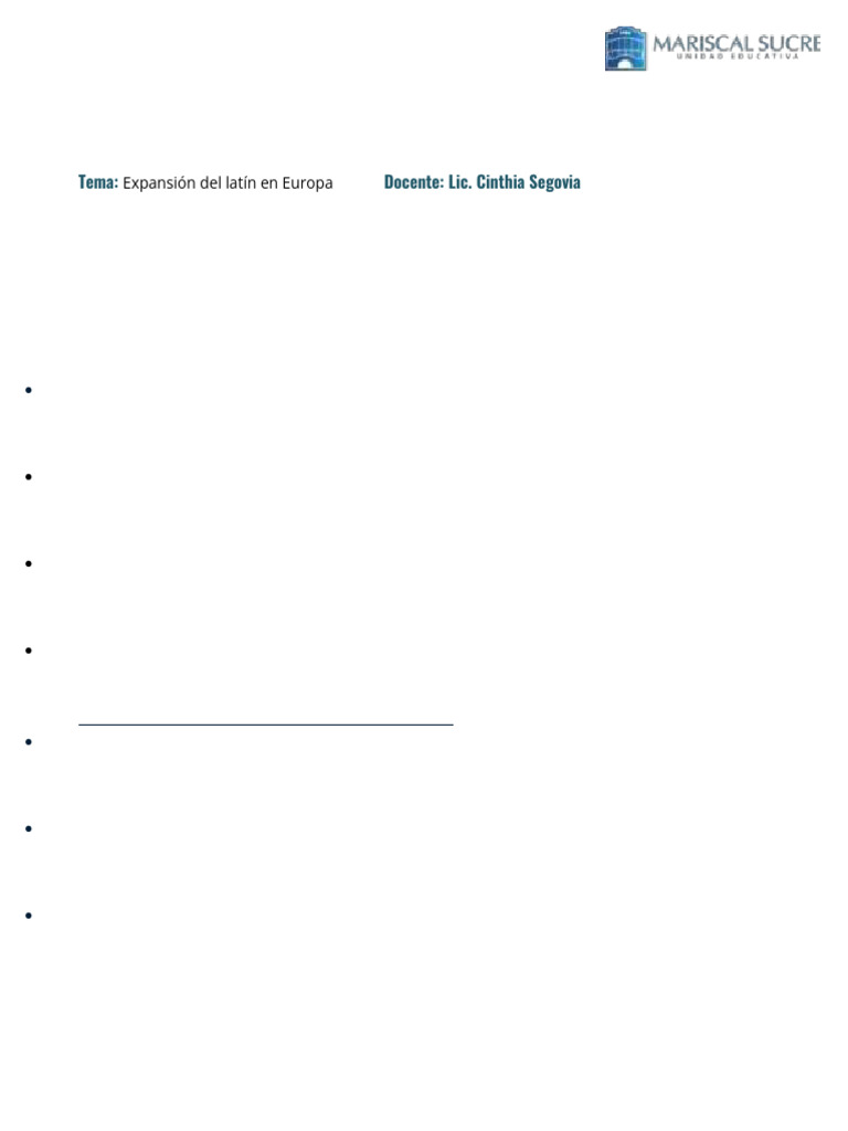 Expansión del Latín en Europa: Claves Históricas | PDF | latín ...