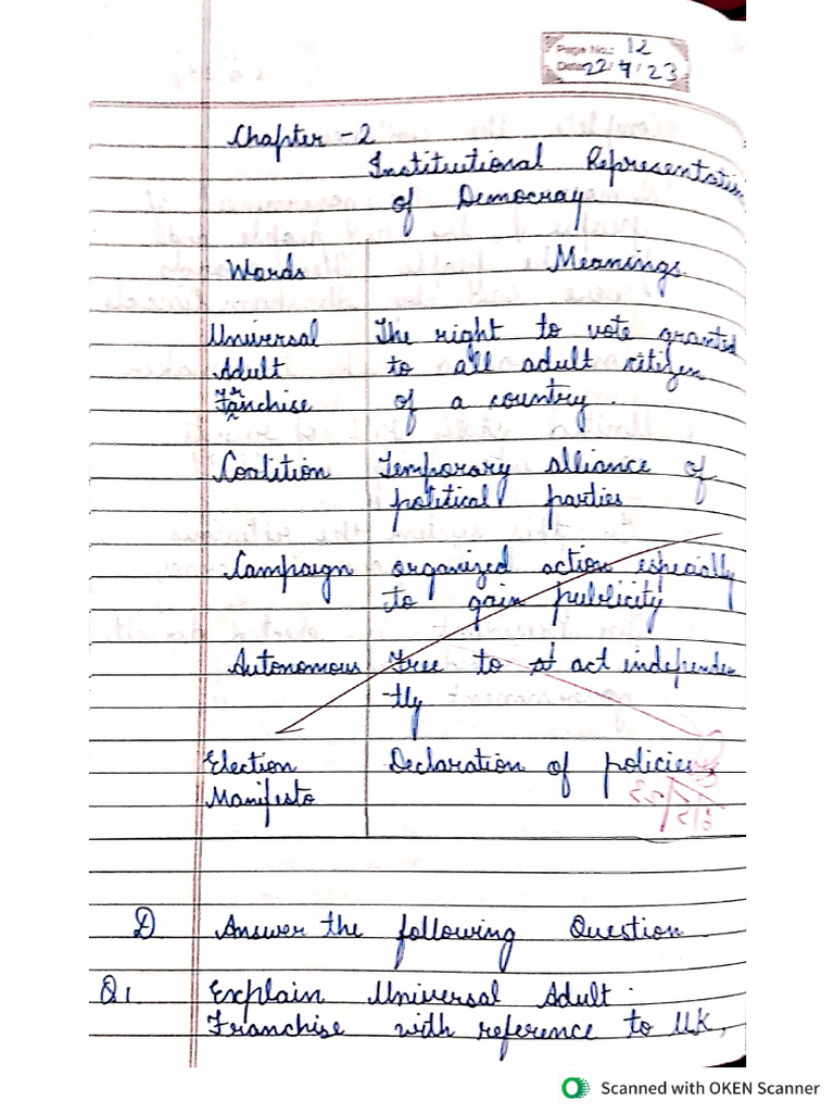 ClassVll Civics Chapter 2 | PDF