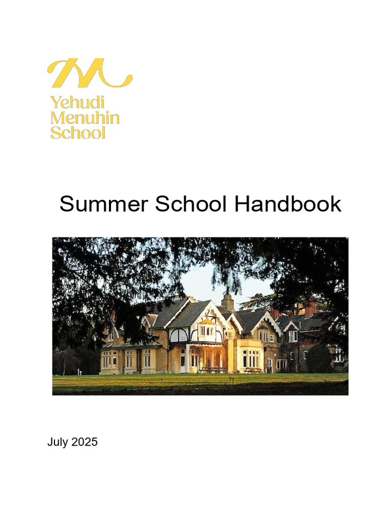 Summer School Handbook 2025 | PDF