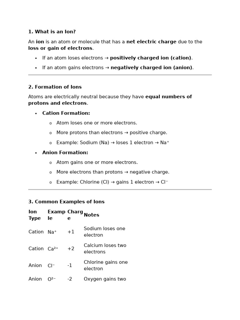 Ions | PDF