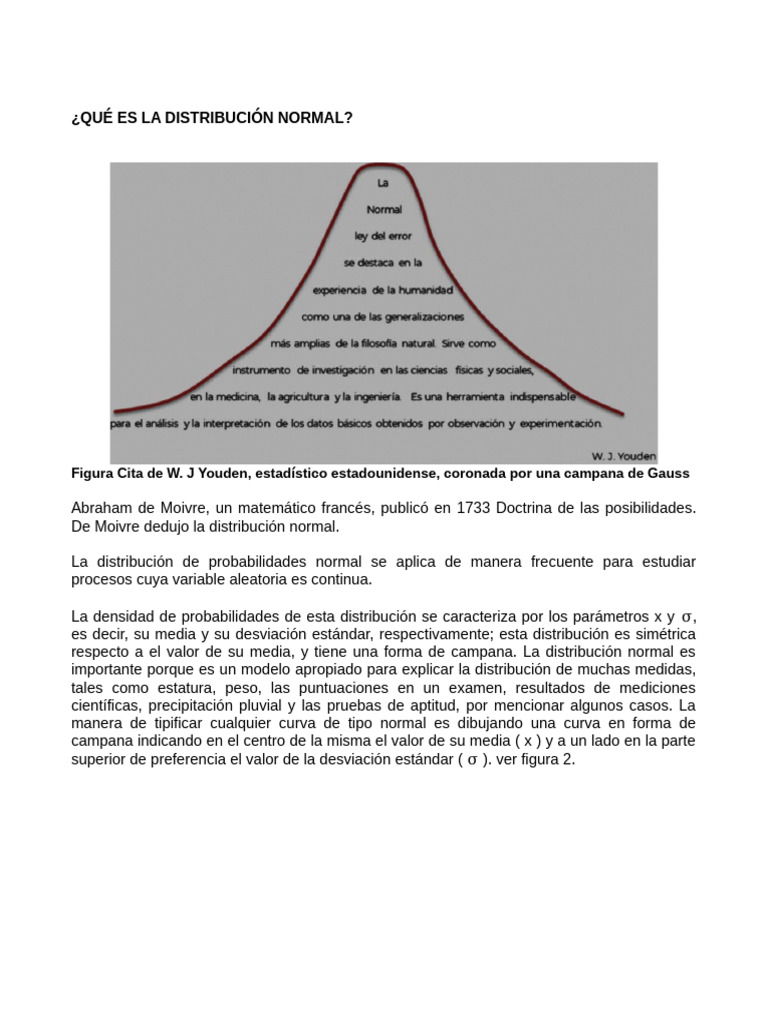 Qué Es La Distribución Normal | PDF | Distribución normal | Desviación ...