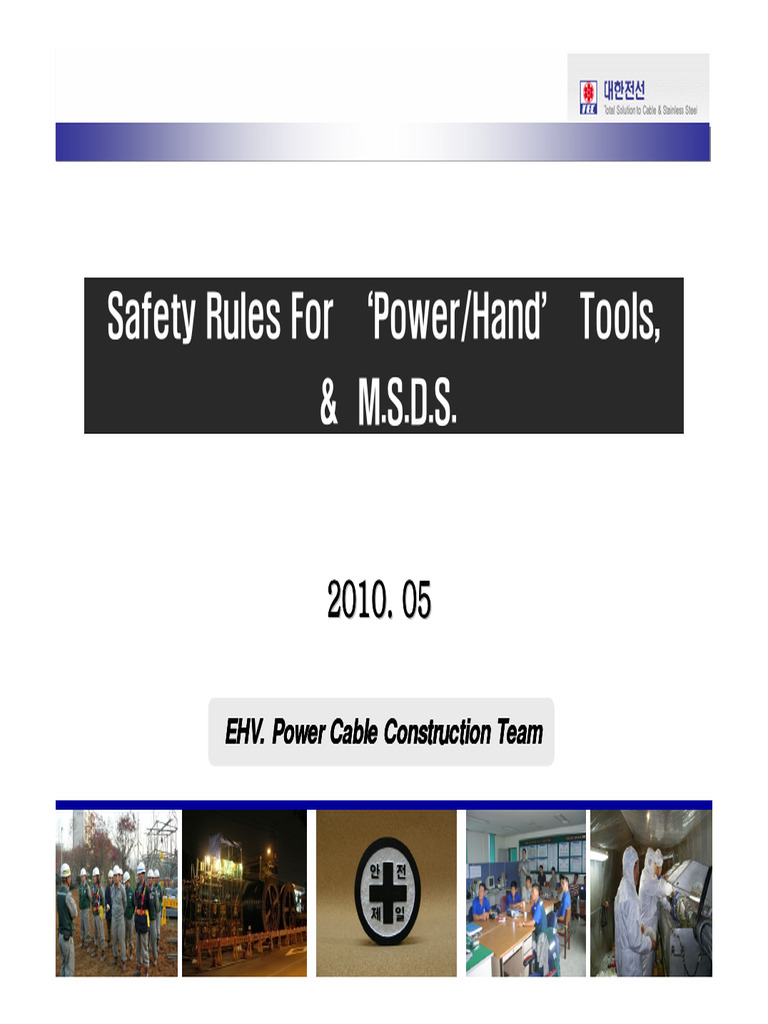 Power Tool Safety Guidelines and MSDS | PDF | Materials