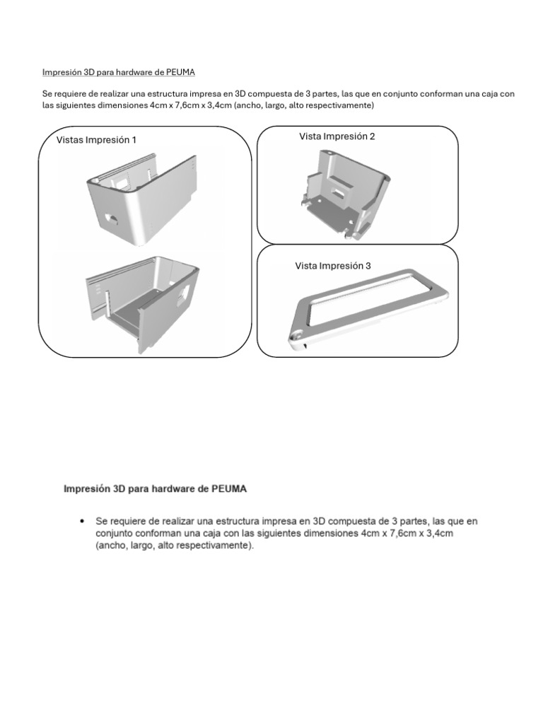 Caracteristicas Tecnicas 3D | PDF