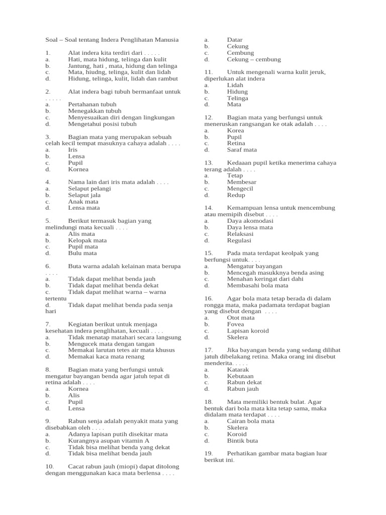 Soal Ipas Mata | PDF