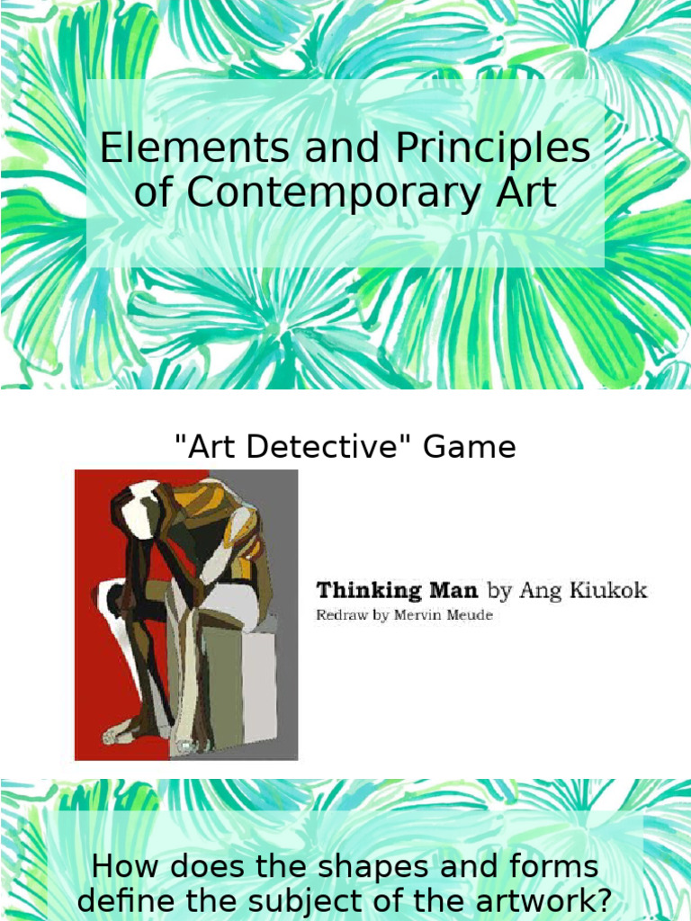 Elements and Principles of Contemporary Art | PDF | Composition (Visual ...
