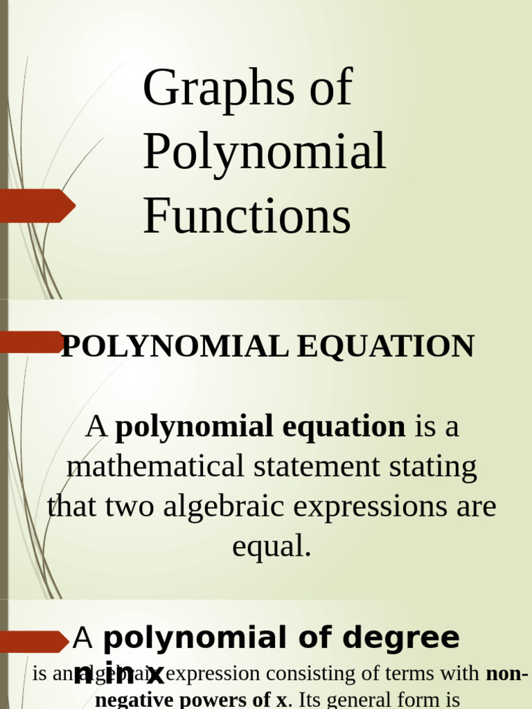 General Form of Polynomial Functions | PDF