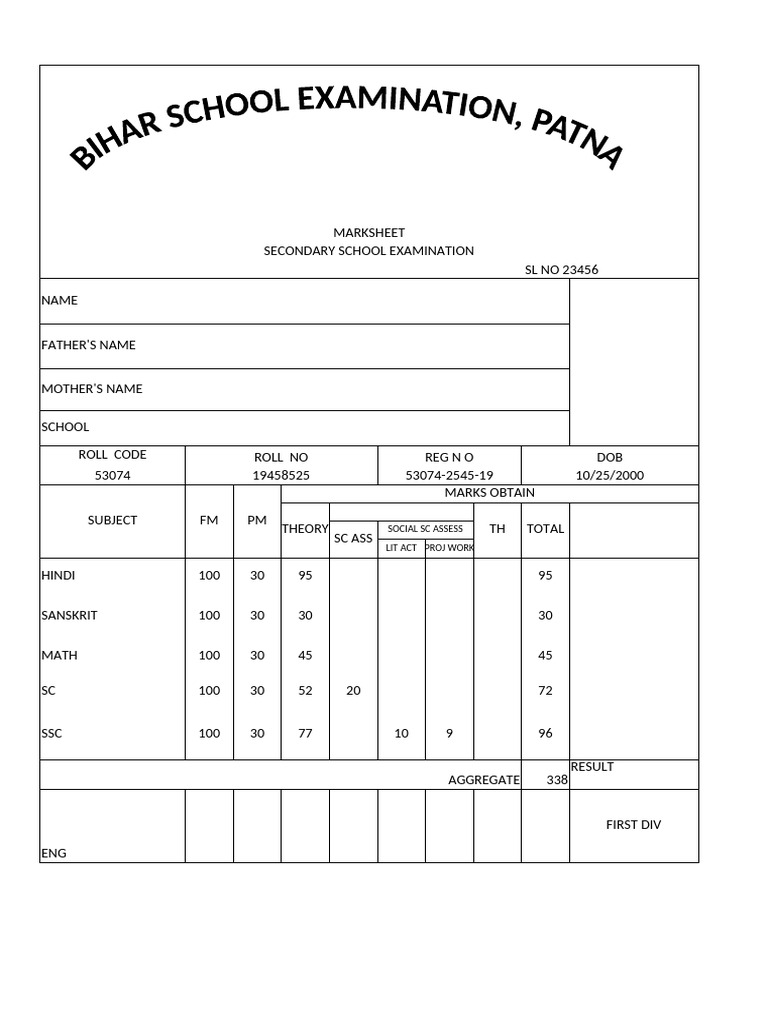 Mark Sheet | PDF