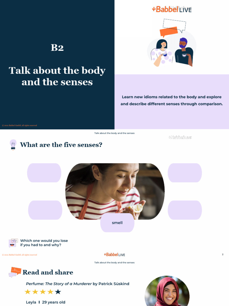 Body and Senses: Idioms and Discussion | PDF | Linguistic Typology ...