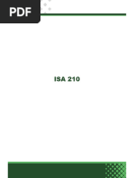 Isa 210 | PDF | Financial Audit | Financial Statement