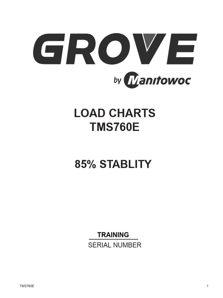 TMS760E Load Charts and Stability Guide | PDF | Crane (Machine ...