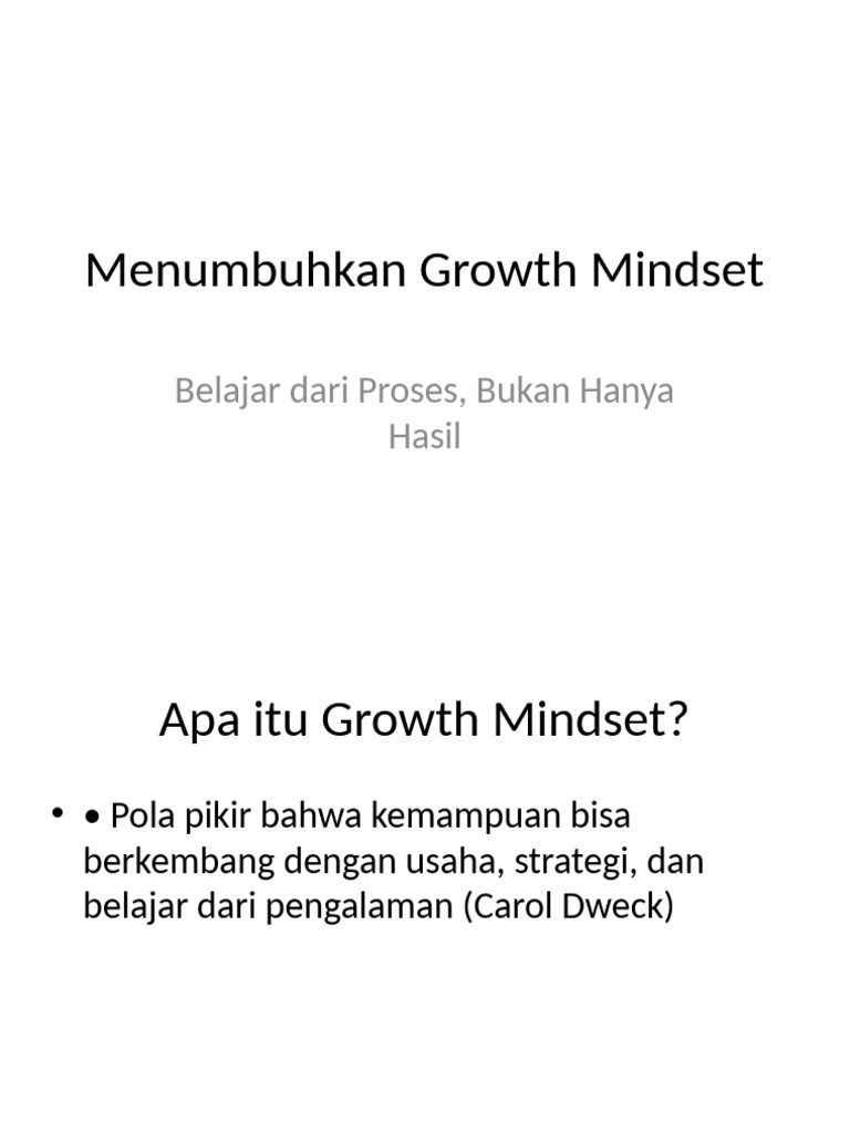 Growth Mindset PPT | PDF