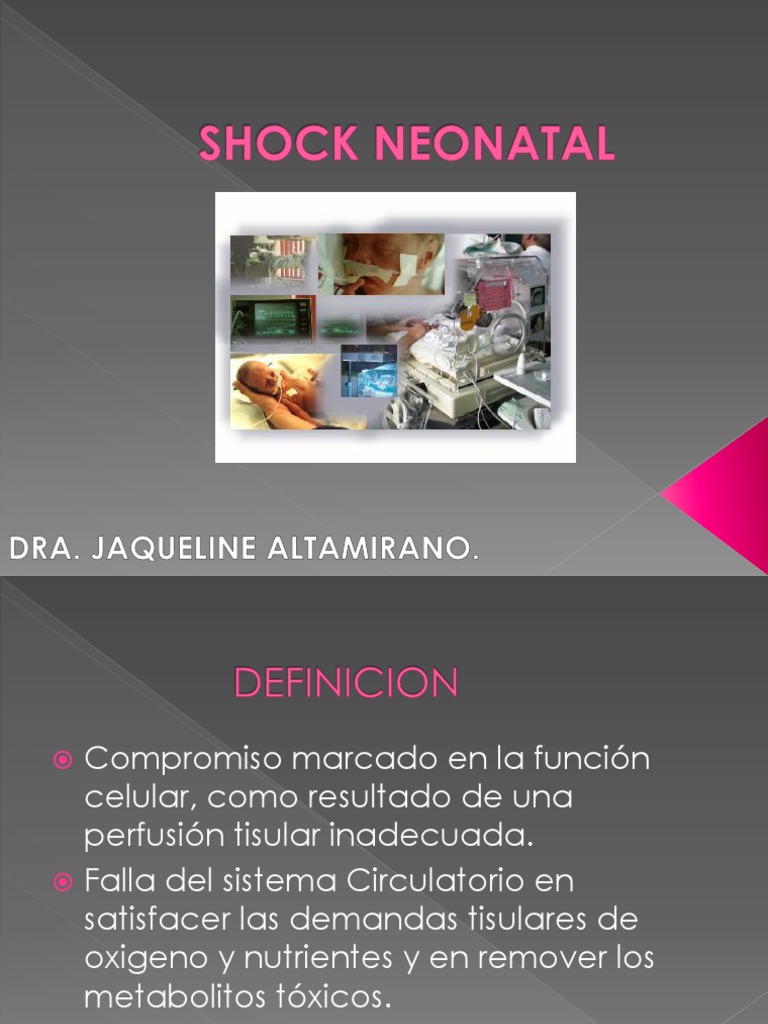 Shock Neonatal. | PDF | Choque (circulatorio) | Sistema respiratorio