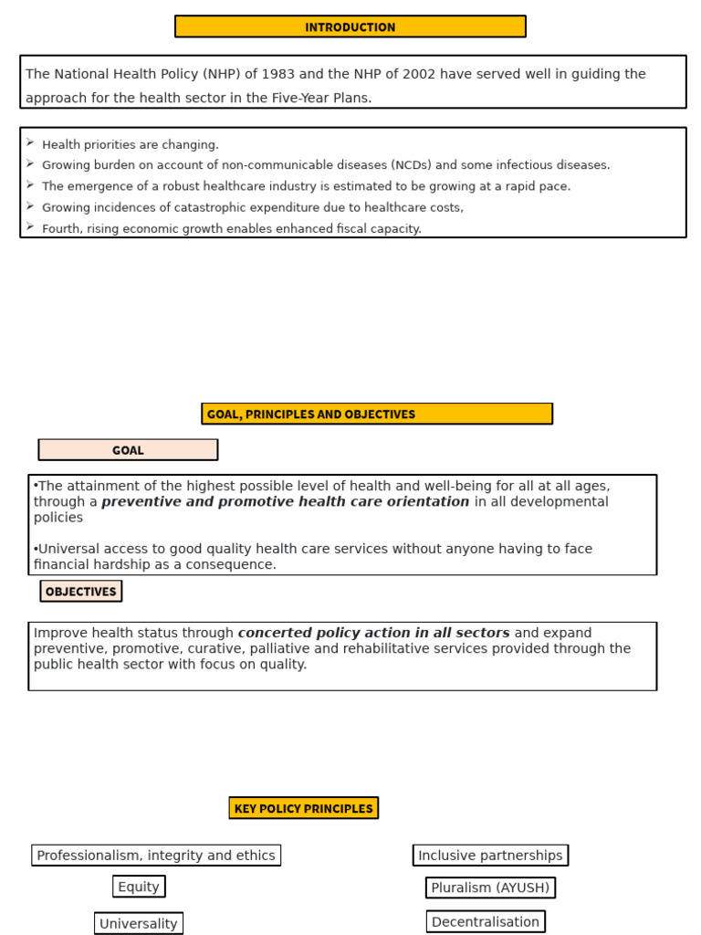 National Health Policy Overview 2023 | PDF | Health Care | Public Health