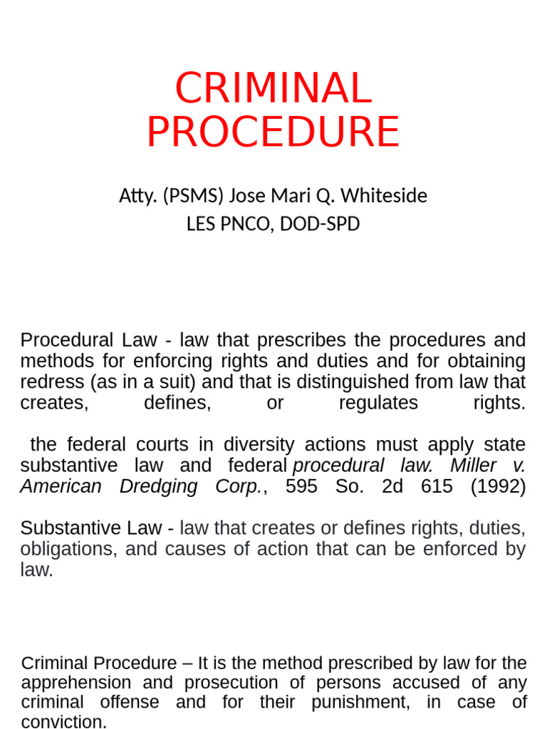 Overview of Criminal Procedure Law | PDF | Plea | Bail