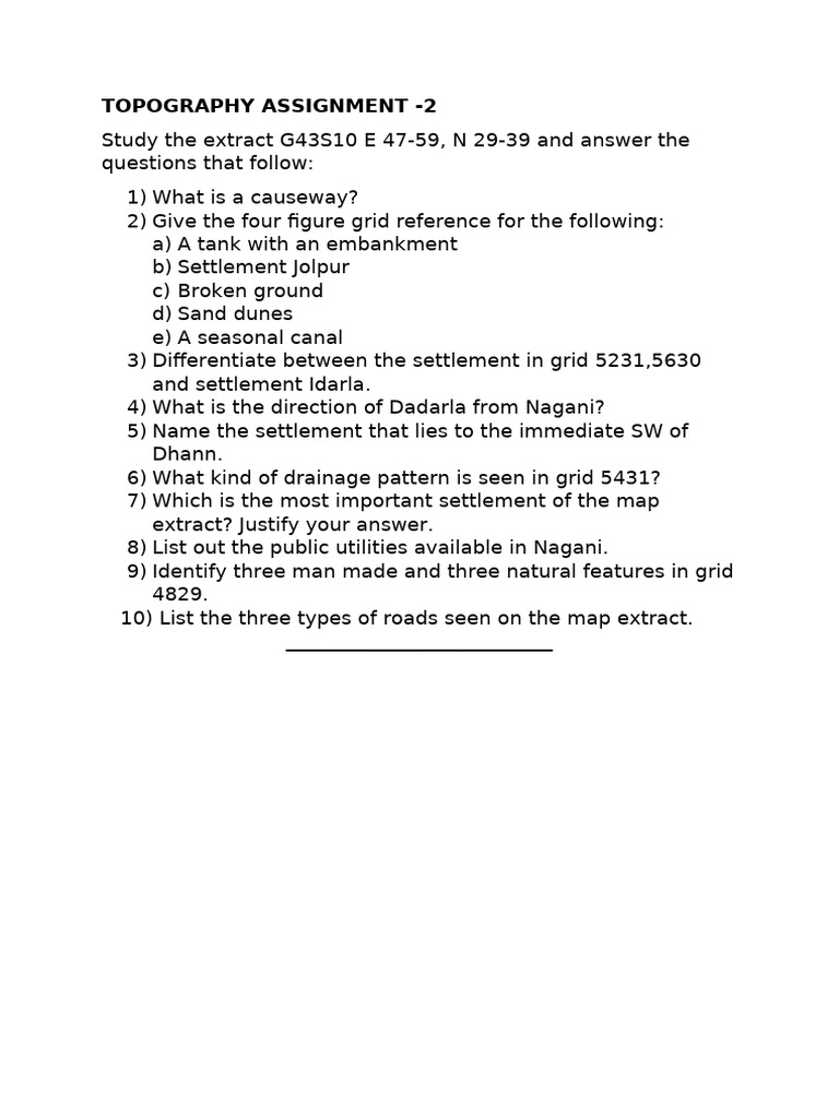 Topography Assigment 2 1719714638 | PDF