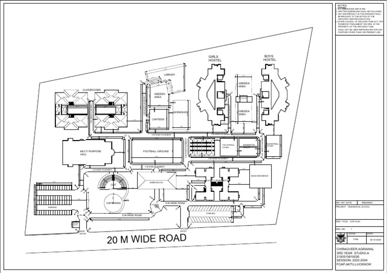 Residential School Site Plan Layout | PDF | Chess Theory | Chess
