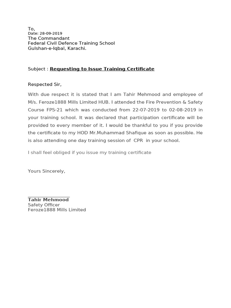 Application Certificate | PDF