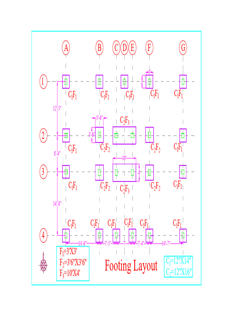 Footing Layout | PDF