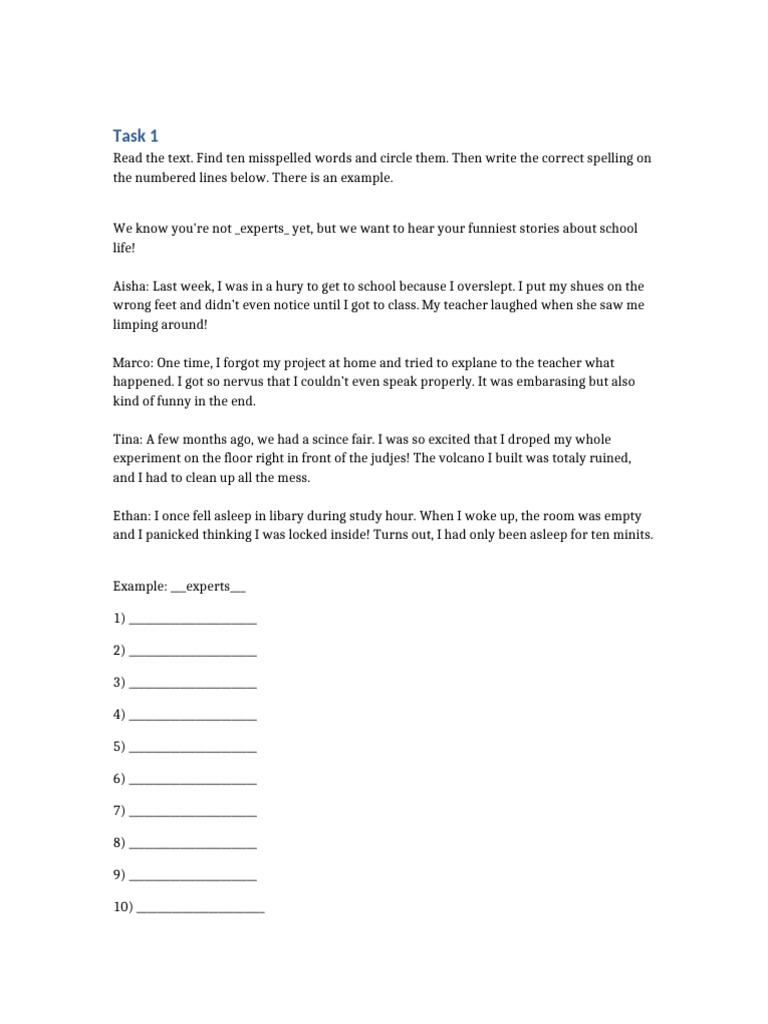 Spelling Bee Worksheet | PDF