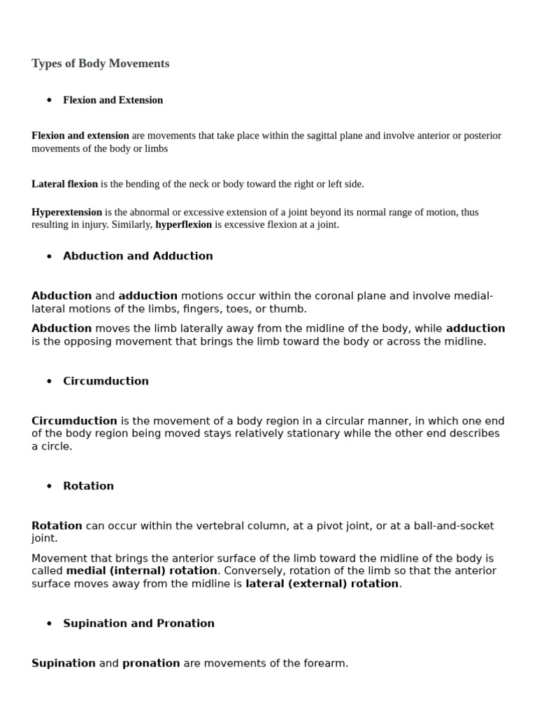 Anatomical-Terminologies-In-Movements | PDF | Anatomical Terms Of ...