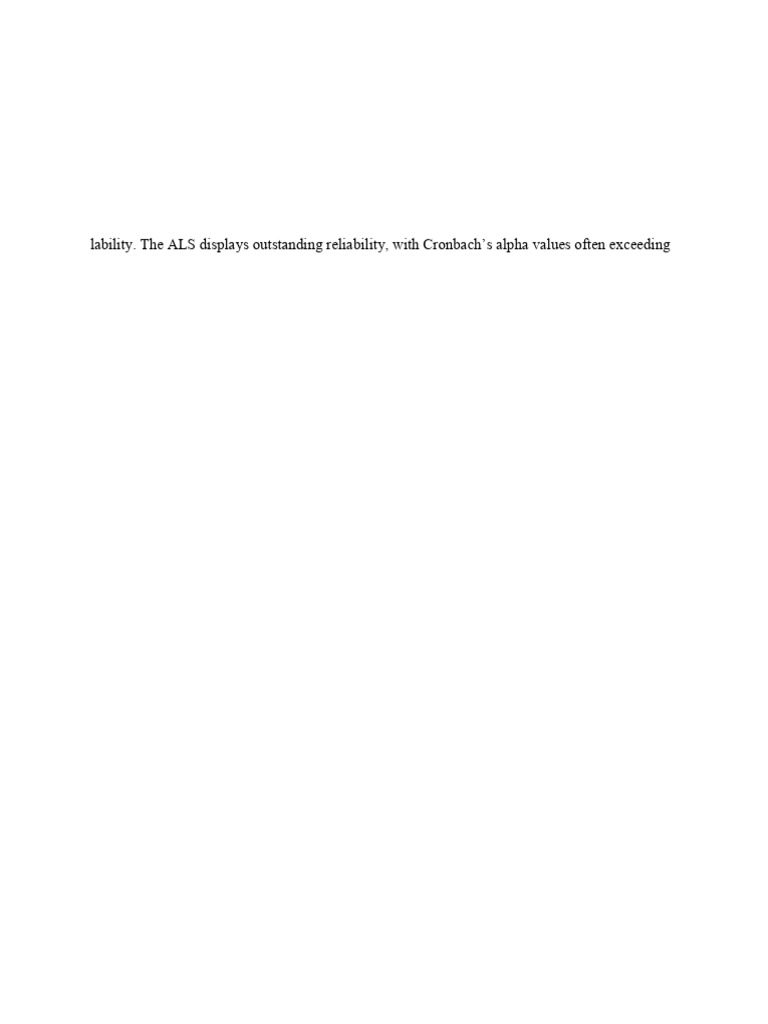 Affective Lability Scale Overview | PDF