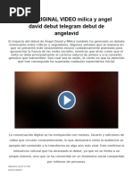 Debut Ángel David y Milica Video Erome Video Del Debut de Ángel | PDF