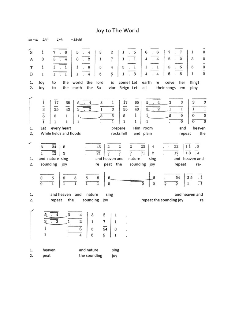 Joy to the World | PDF