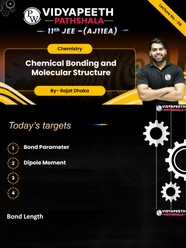 Chemical Bonding & Molecular Structure 08 - Class Notes | PDF
